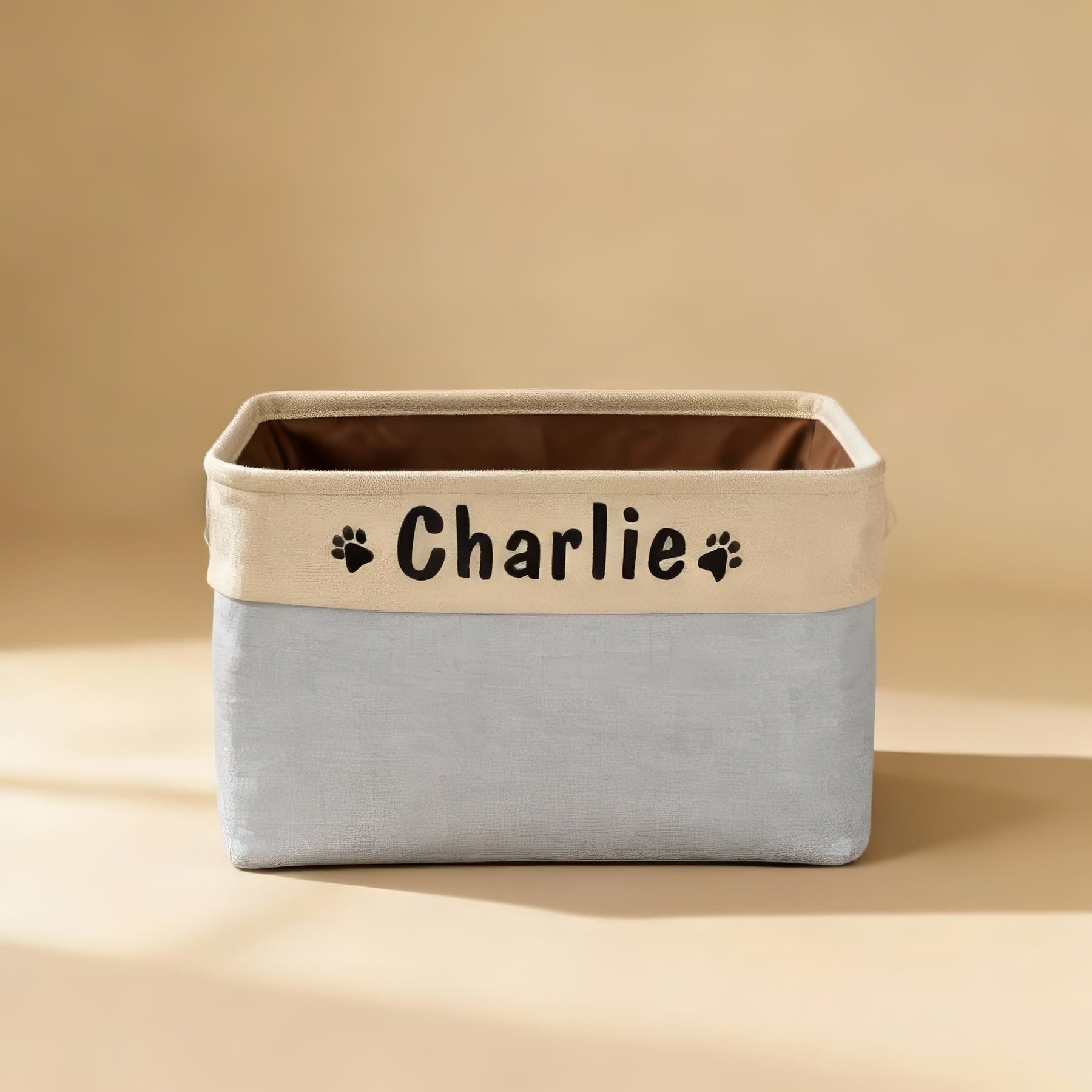 Personalized Dog Toy Storage Basket | Custom Dog Toy Organizer Bin ...